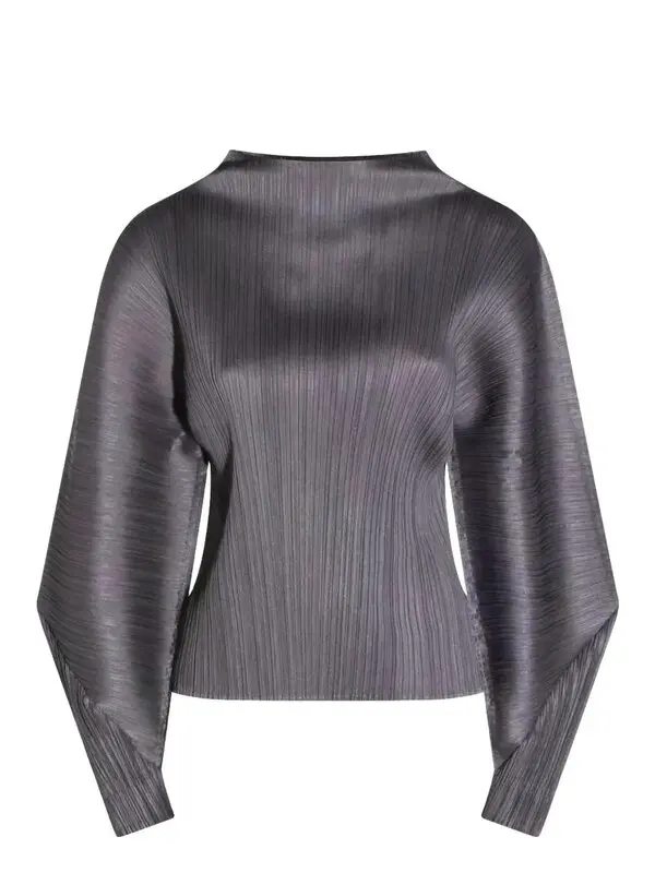 Issey Miyake Skyline Pleated Top - Grey