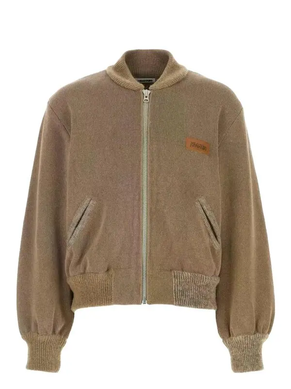 MAGLIANO Cotton Blend Bomber Jacket - Neutrals