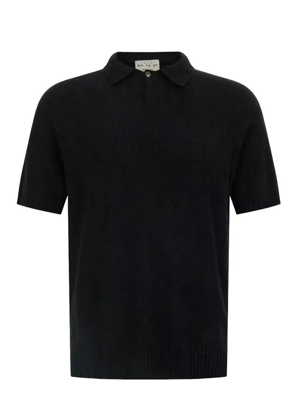 MA'RY'YA Short-sleeve Polo Shirt - Black