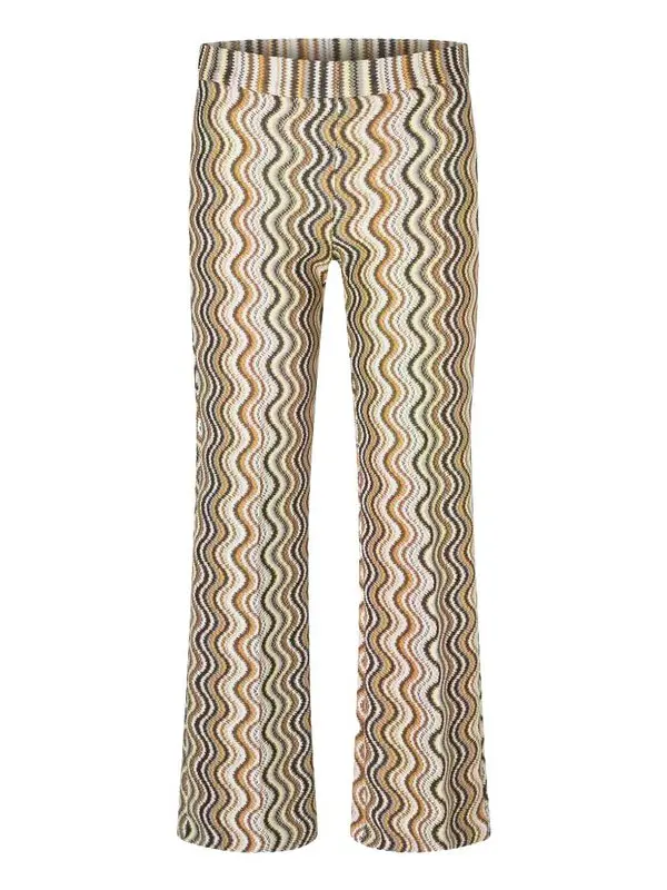 CAMBIO Wave-print Trousers - Neutrals