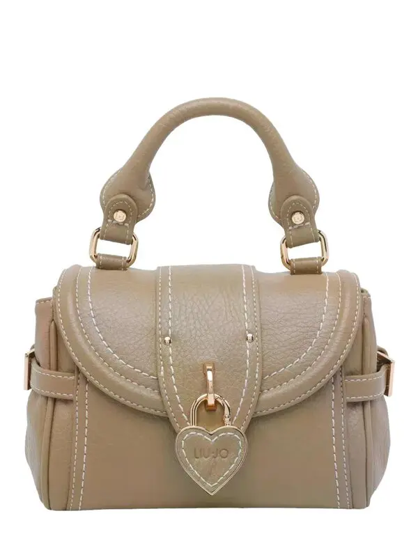 Liu Jo Top Handle Clutch With Heart Pendant - Neutrals