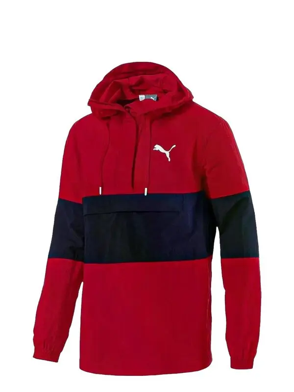 PUMA Colorblock Half-zip Hoodie - Red
