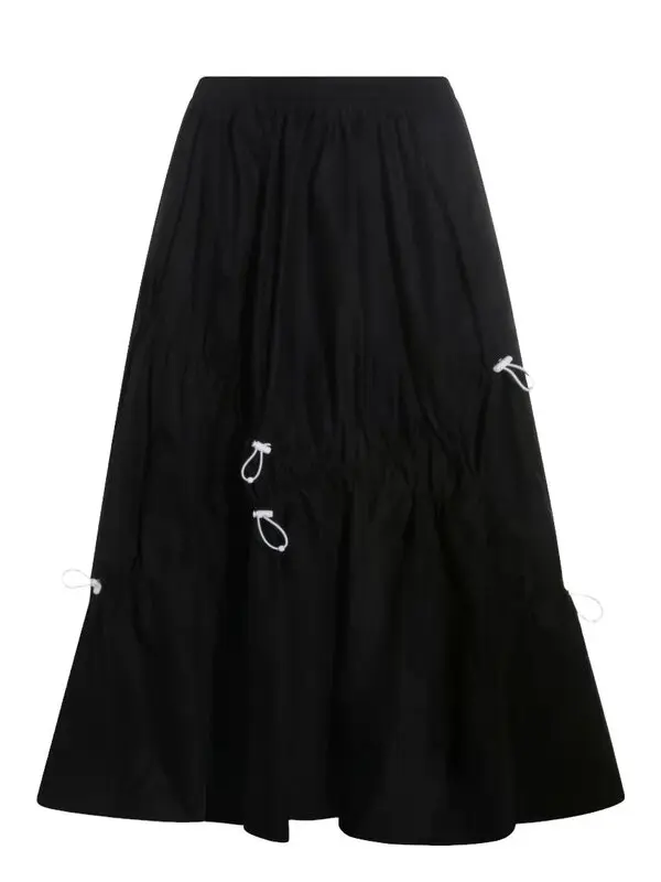 Moschino Midi Skirt With Drawstring - Black