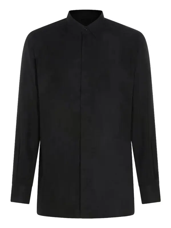 TOM FORD Twill Long-sleeve Shirt - Black
