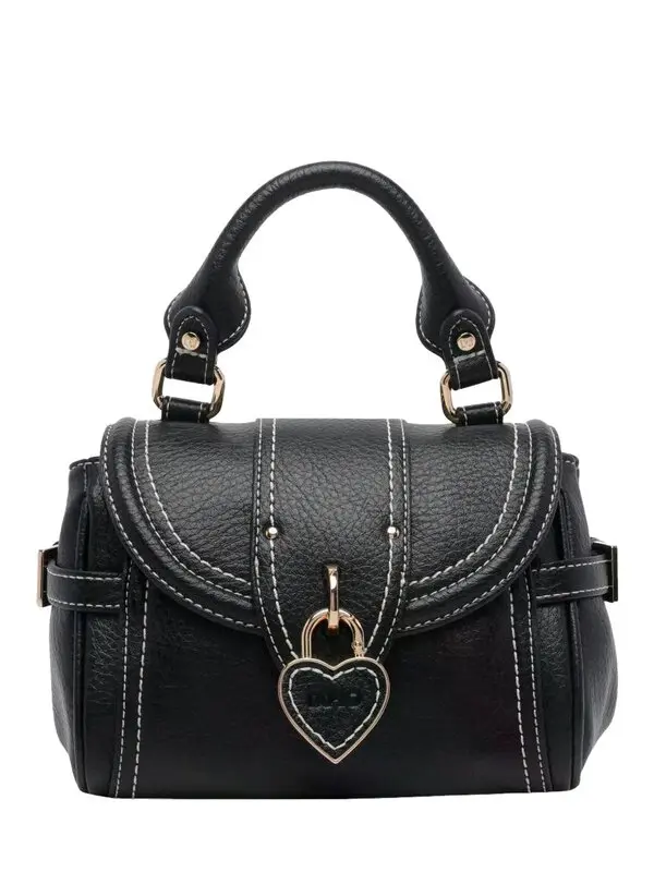 Liu Jo Top Handle Bag With Heart Pendant - Black