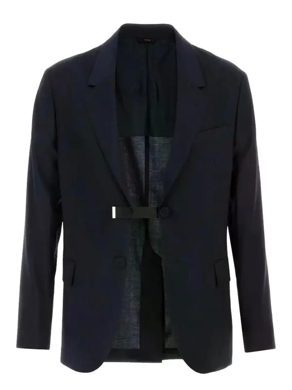 Fendi Removable-strap Single-breasted Blazer - Blue