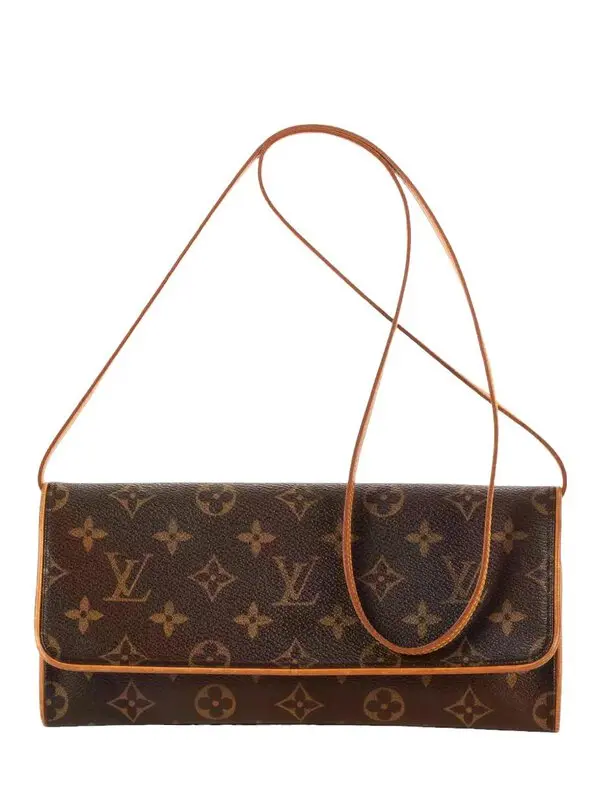 LOUIS VUITTON Twin Gm Monogram Clutch - Brown