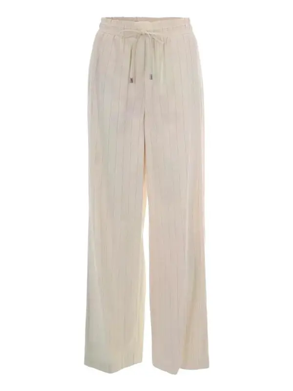 Liu Jo Striped Drawstring Trousers - Neutrals