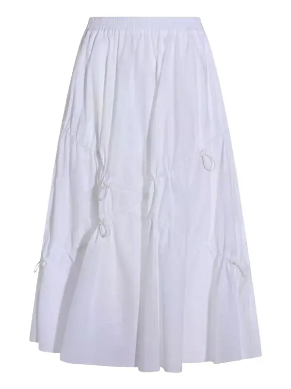 Moschino Poplin Midi Skirt - White