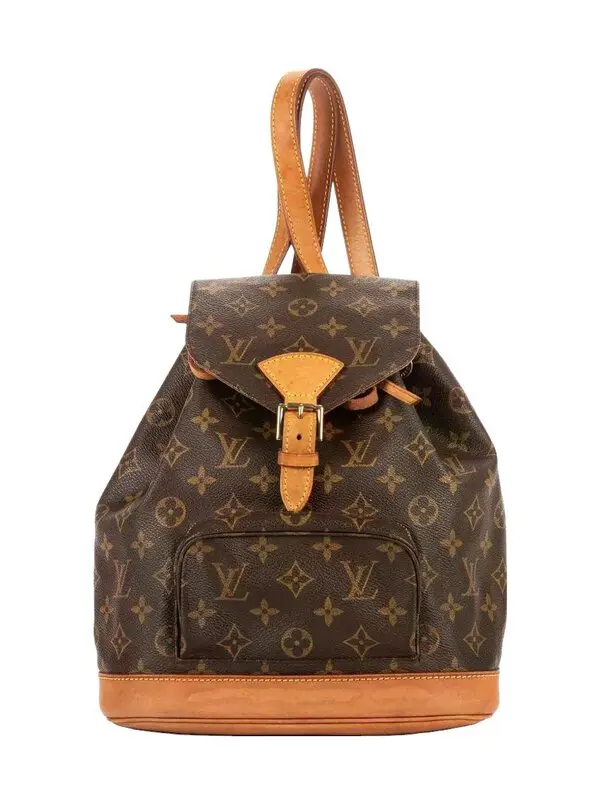 LOUIS VUITTON Montsouris Flap Backpack - Brown