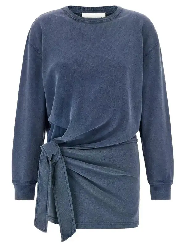 MARANT ETOILE Zae Wrap-style Sweat Dress - Blue