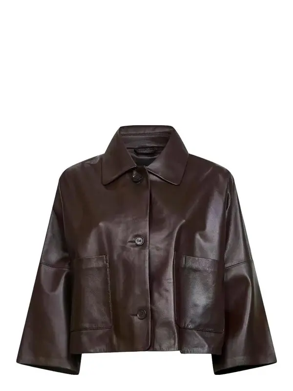 ARMA Leather Jacket With Pockets - Brown