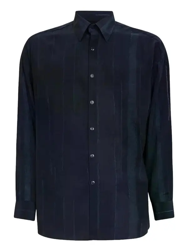 COSTUMEIN Striped Silk Shirt - Blue