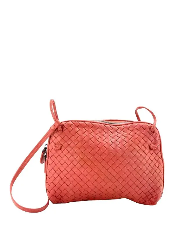 Bottega Veneta Nodini Intrecciato Nappa Small Crossbody Bag - Pink