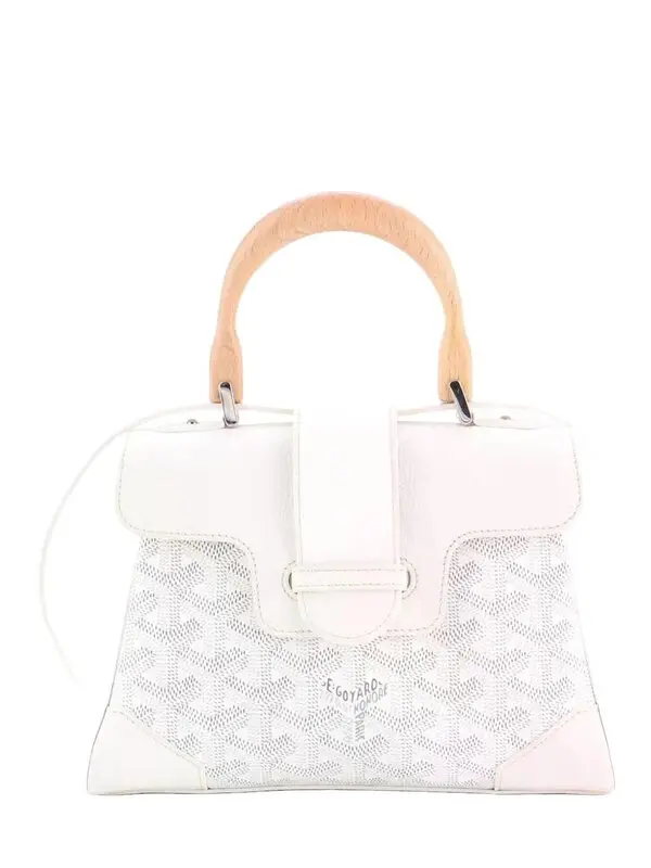 Goyard Saigon Top Handle Mini Shoulder Bag - White
