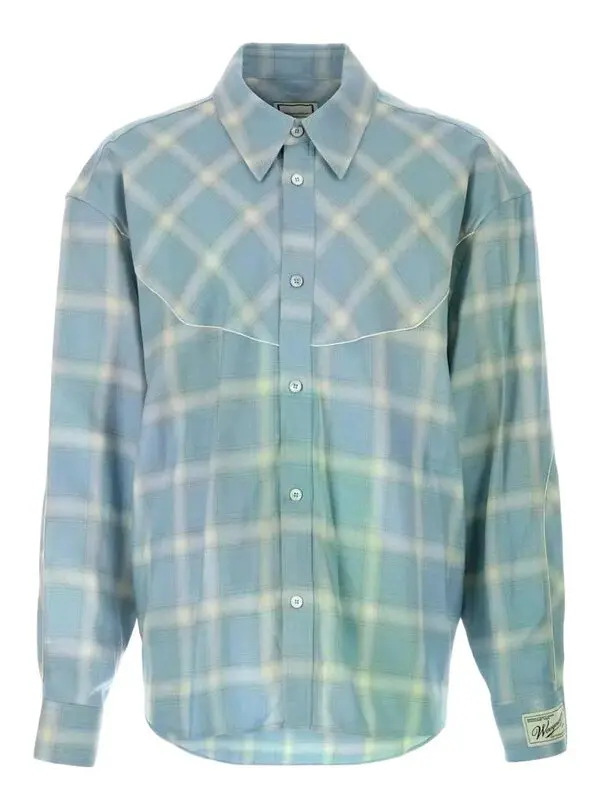 WOOYOUNGMI Checked Shirt - Blue