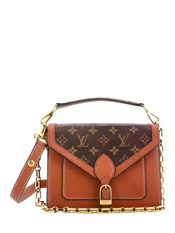 LOUIS VUITTON Biface Handbag Leather And Reverse Monogram Canvas - Brown
