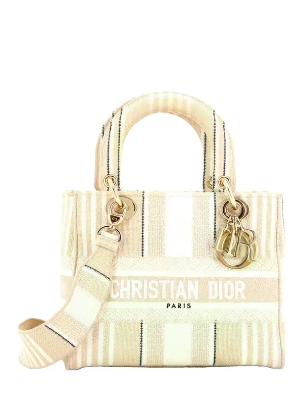 Dior Lady D-lite Medium Satchel - Neutrals