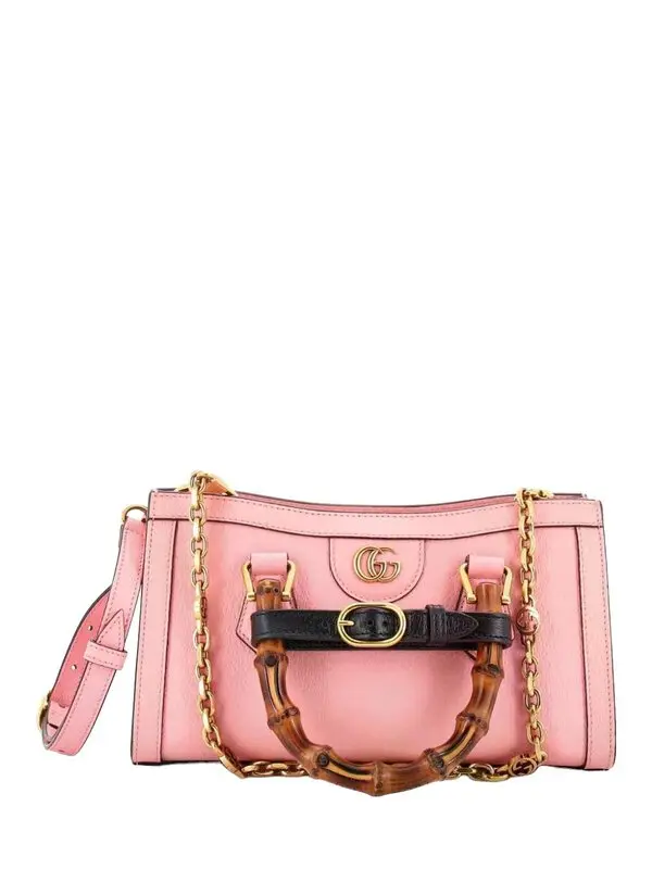 Gucci Diana Nm Convertible Leather Small Shoulder Bag - Pink