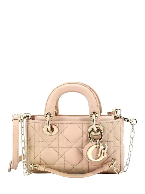 Dior Lady D-joy Cannage Lambskin Micro Satchel - Neutrals