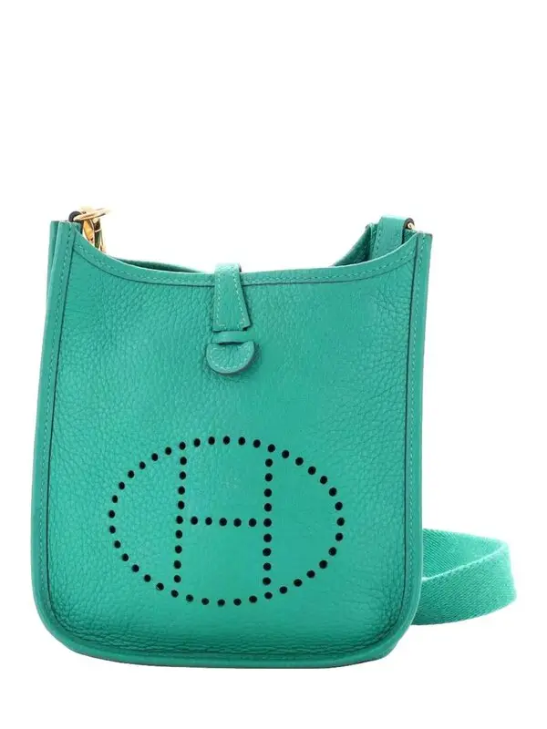 Hermès Evelyne Tpm Crossbody Bag Clemence Leather - Green