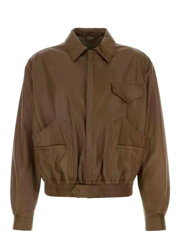 Giorgio Armani Leather Jacket - Brown