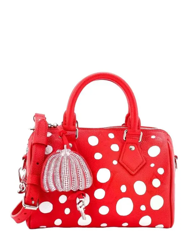 LOUIS VUITTON Speedy Bandouliere Yayoi Kusama Infinity Dots 20 Satchel - Red
