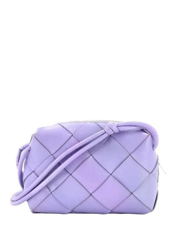 Bottega Veneta Cassette Camera Crossbody Bag Maxi Intrecciato Leather - Purple