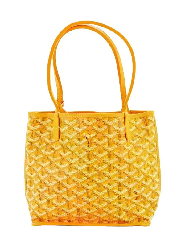 Goyard Anjou Reversible Tote Coated Canvas Mini Satchel - Yellow