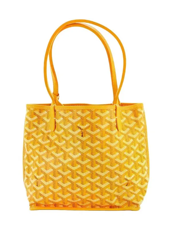 Goyard Anjou Reversible Tote Coated Canvas Mini Satchel - Yellow