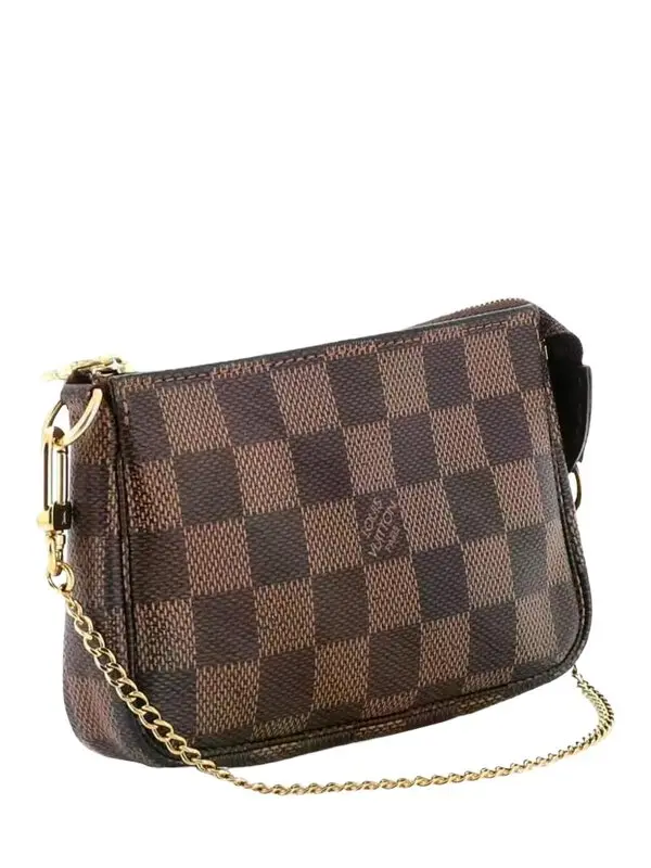 LOUIS VUITTON Pochette Accessoires Damier Mini Clutch - Brown
