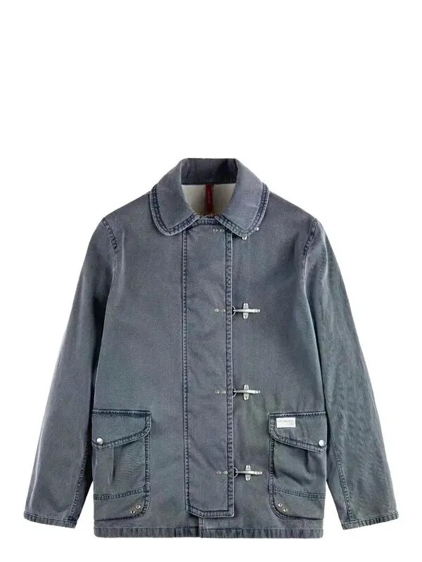 FAY Collared Toggle Jacket - Blue