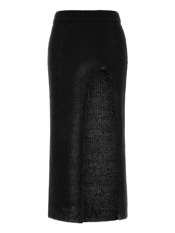 Alanui Island Memories Knit Skirt - Black