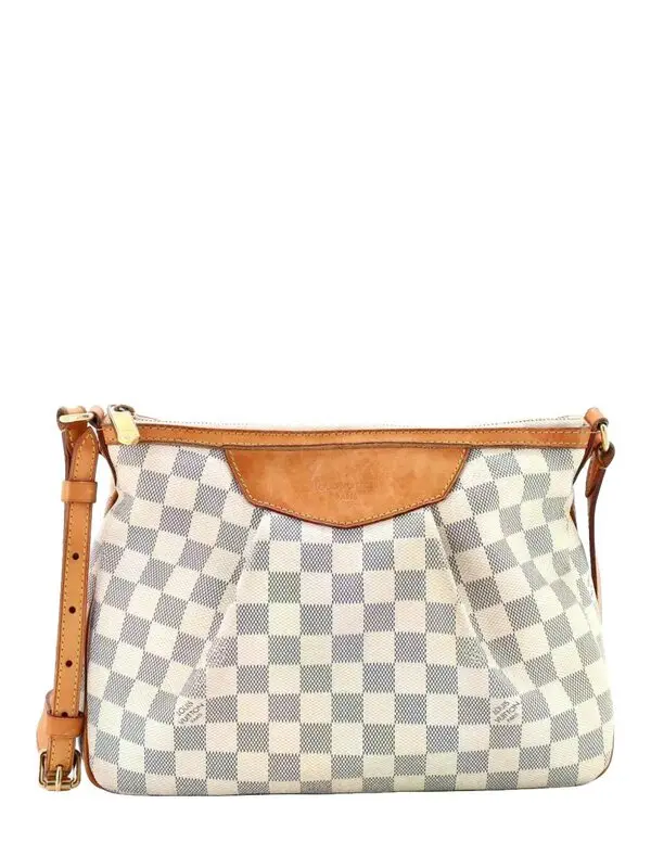 LOUIS VUITTON Siracusa Pm Crossbody Bag Damier - White