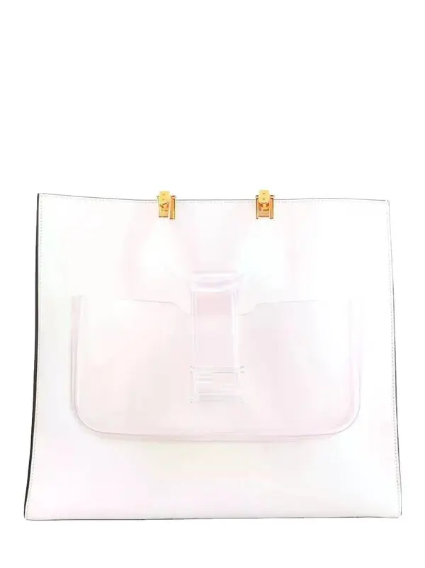 Fendi Sunshine Pocket Shopper Large Tote Bag - White