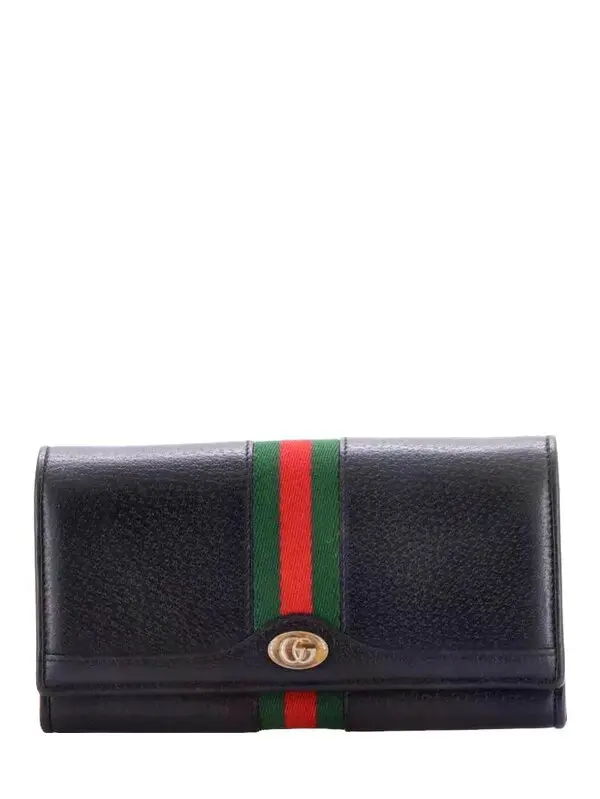 Gucci Ophidia Chain Wallet Leather Crossbody Bag - Black