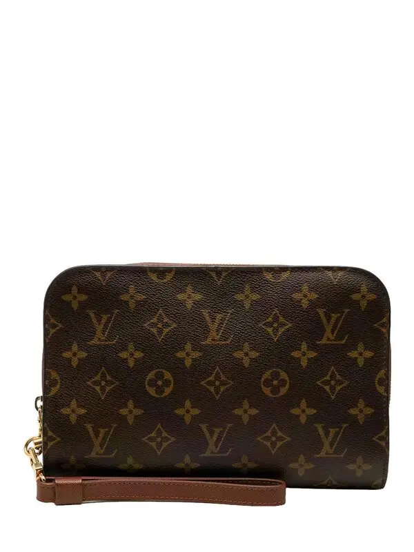 LOUIS VUITTON 1982 Monogram Orsay Clutch - Brown