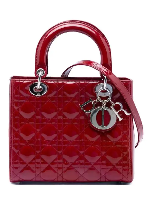 Dior 2014 Medium Lady Satchel - Red