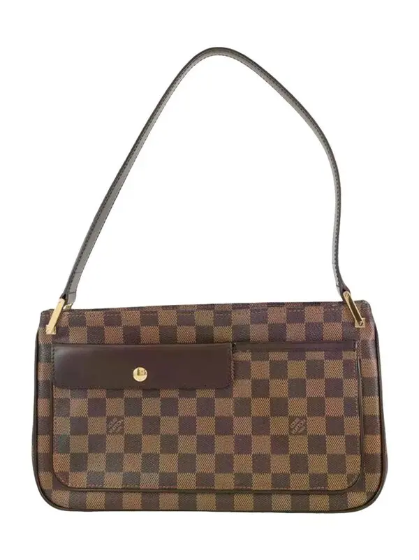 LOUIS VUITTON 2005 Damier Ebene Aubagne Shoulder Bag - Brown