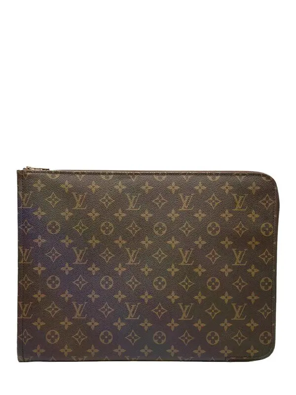 LOUIS VUITTON 1986 Monogram Poche Documents Portfolio - Brown