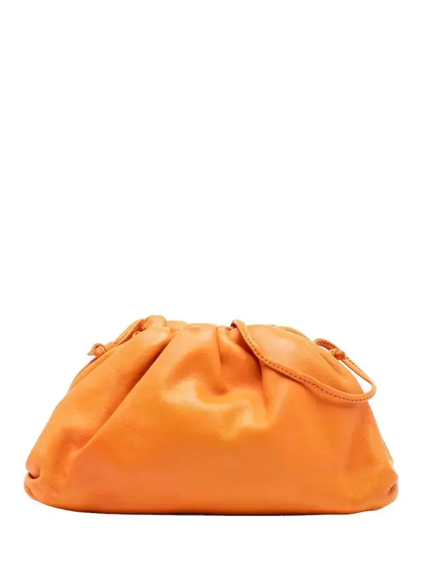 Bottega Veneta 2012-2026 Lambskin The Mini Pouch Crossbody Bag - Orange