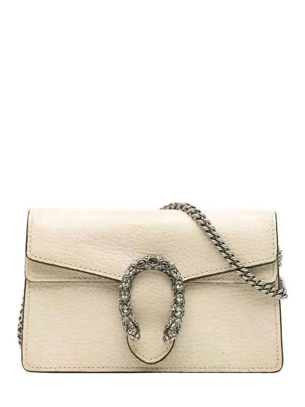 Gucci 2016-2026 Mini Dionysus Leather Crossbody Bag - White