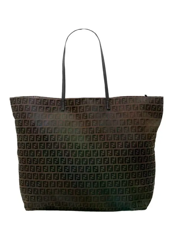 Fendi 2000-2010 Zucchino Canvas Tote Bag - Brown