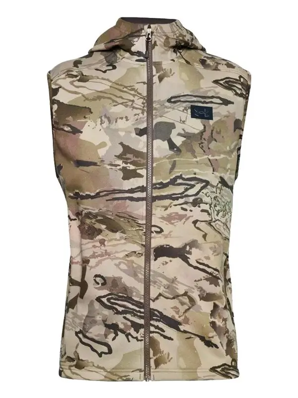 Under Armour Camouflage-pattern Hooded Gilet - Neutrals