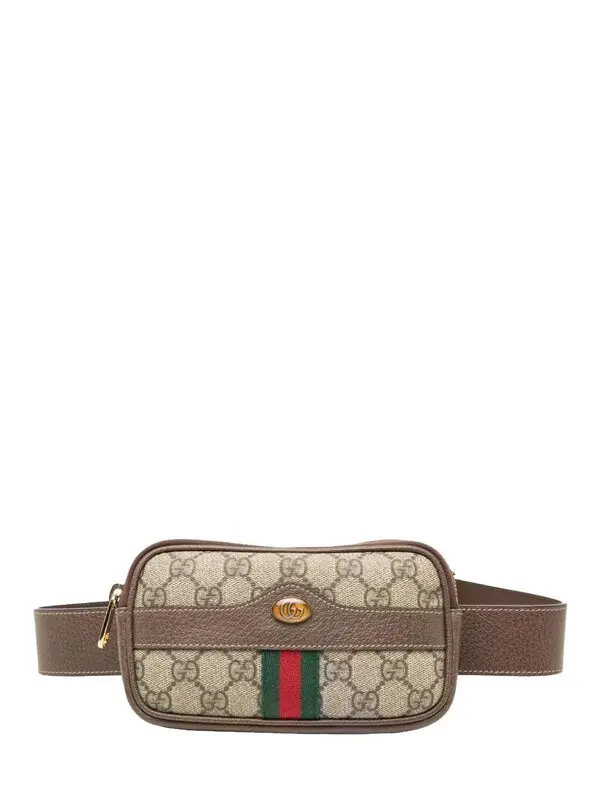 Gucci Gg Supreme Ophidia Belt Bag - Brown