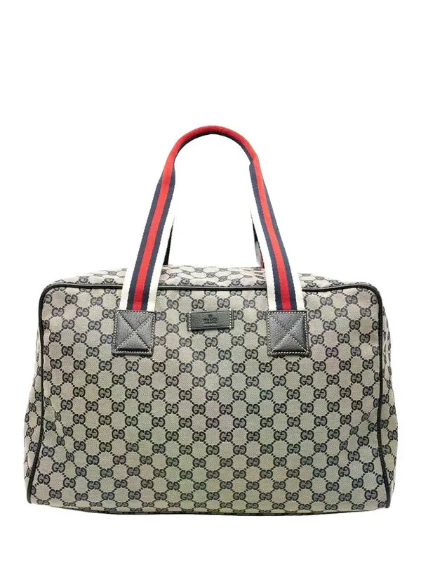Gucci Gg Canvas Web Travel Bag - Brown
