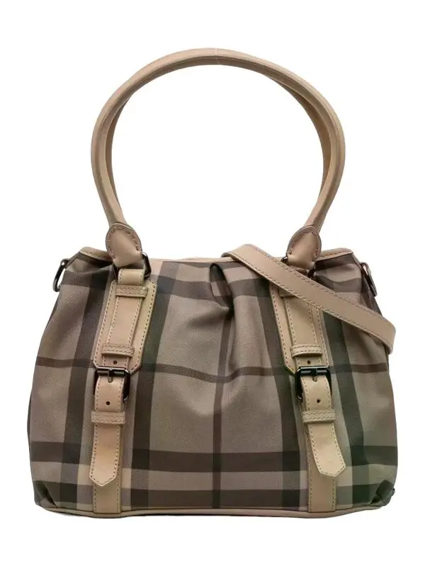 Burberry Small Smoke Check Northfield Satchel - Brown