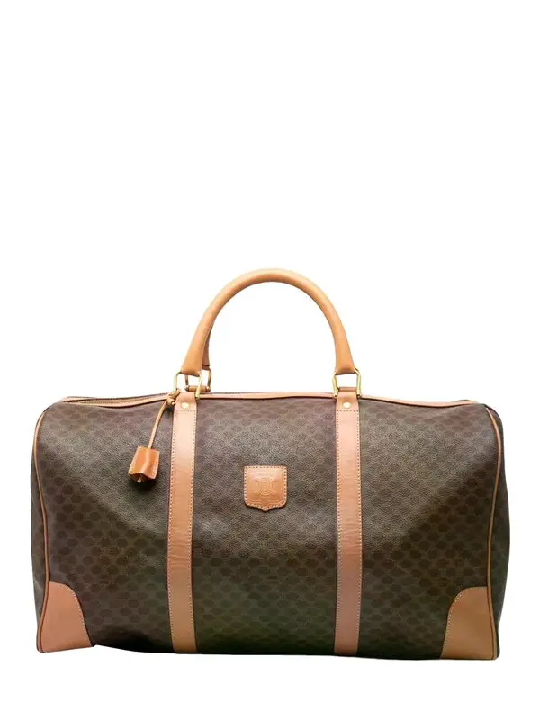 Celine 2014 Macadam Coated Canvas Travel Bag - Brown