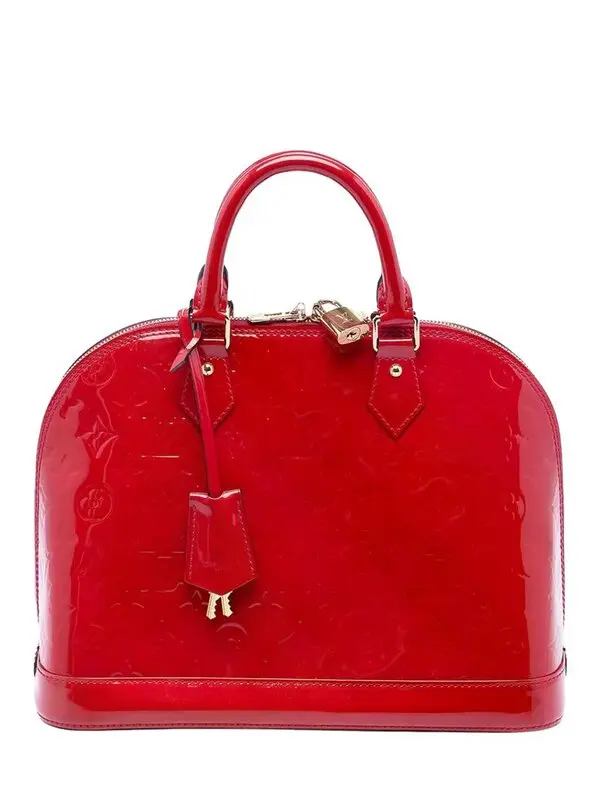 LOUIS VUITTON 2013 Monogram Vernis Alma Pm Handbag - Red