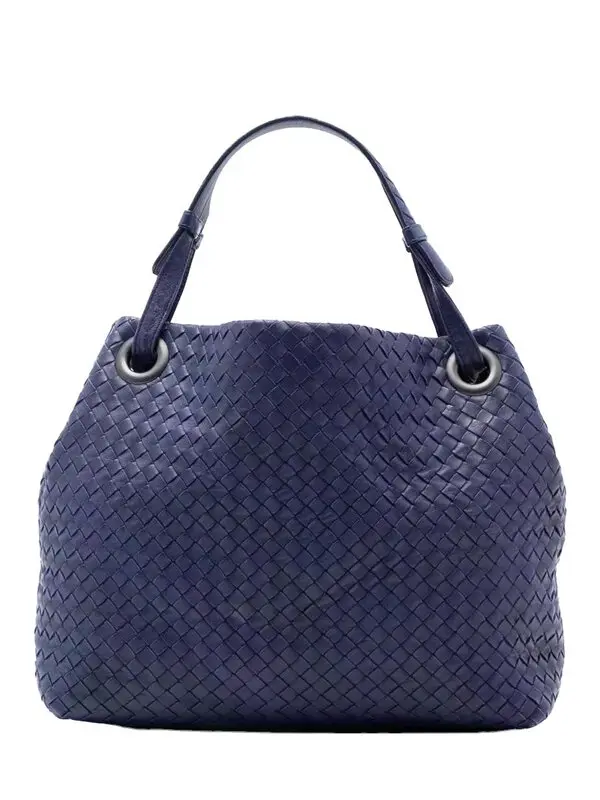 Bottega Veneta 2012-2025 Medium Nappa Intrecciato Garda Tote Bag - Blue